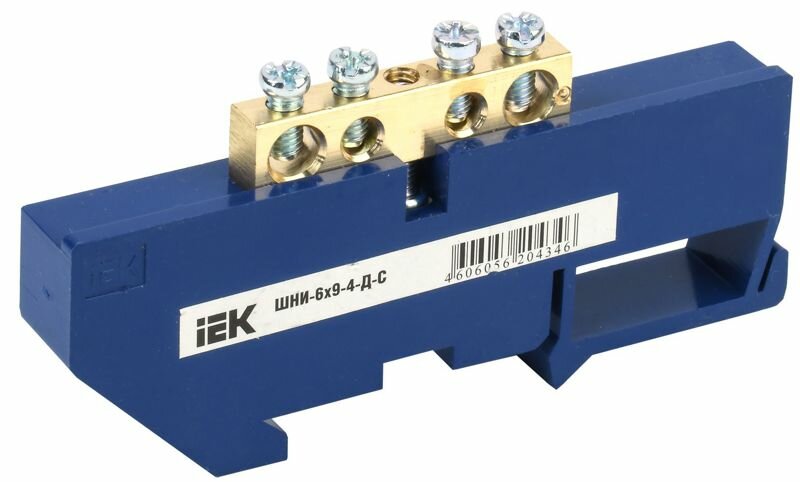 Шина соединительная IEK нулевая на DIN-изоляторе, ШНИ 6х9-4-Д-С