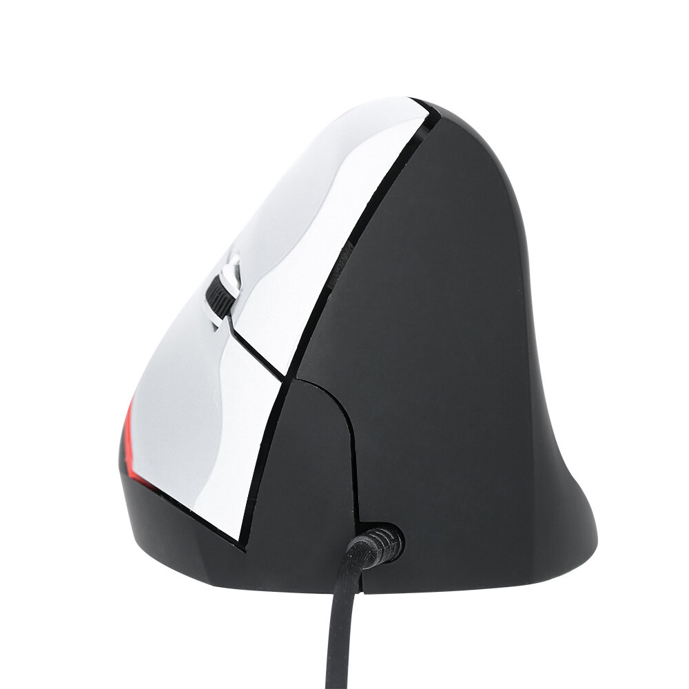 Вертикальная проводная эргономическая оптическая 3-клавишная для гейминга и офиса для ПК/ноутбука Черная, материал ABS, подключение проводное, размер 12*7*7см, вес100г, пакет 13.2*7.2*9см, вес130.5г, в комплект входит 1 оптическая