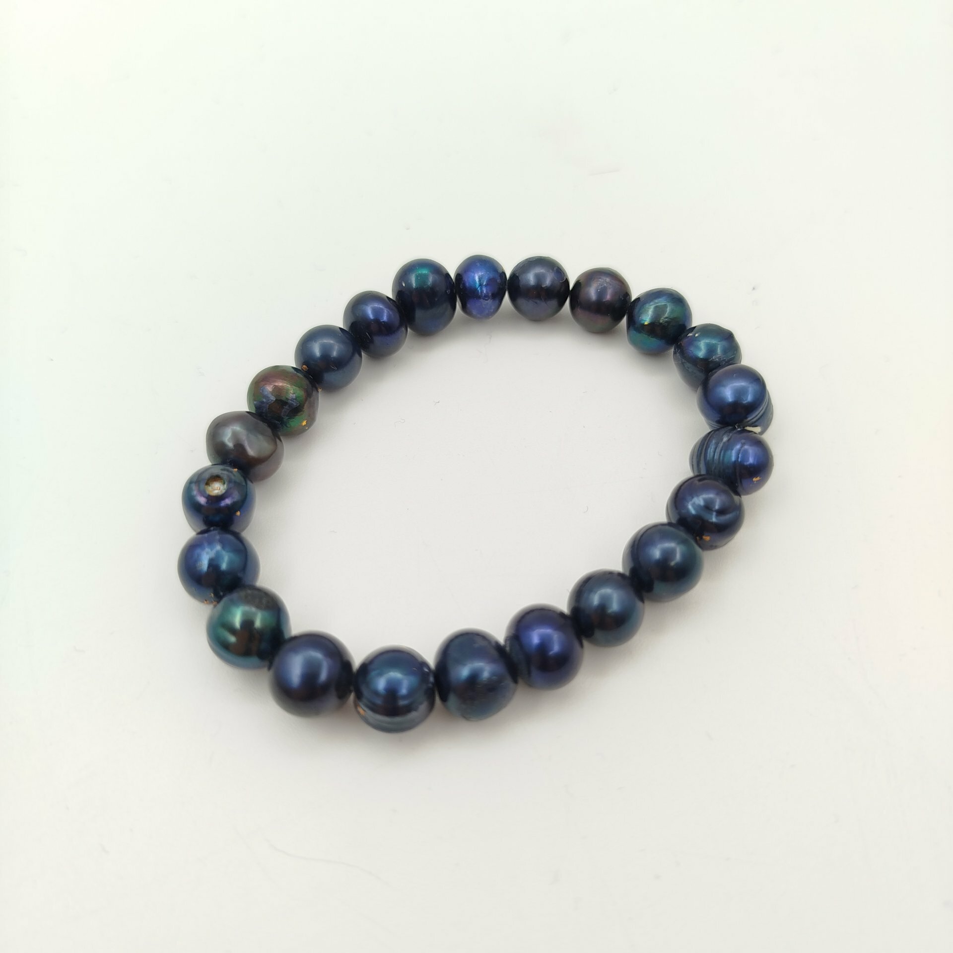 Браслет винтажные, металл, культивированный (черный) жемчуг, Азия, 1990-2010 гг.