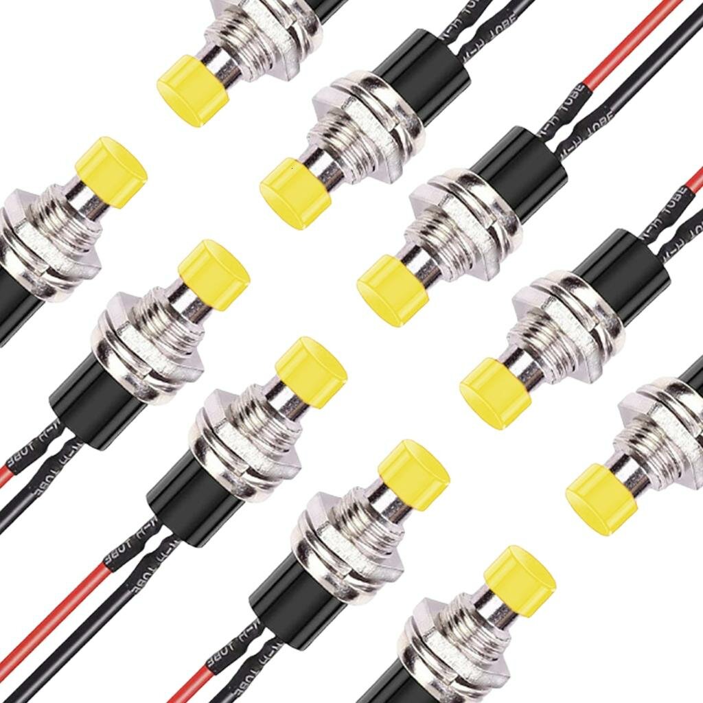 Портативные импульсные переключатели, 10 шт, Желтый