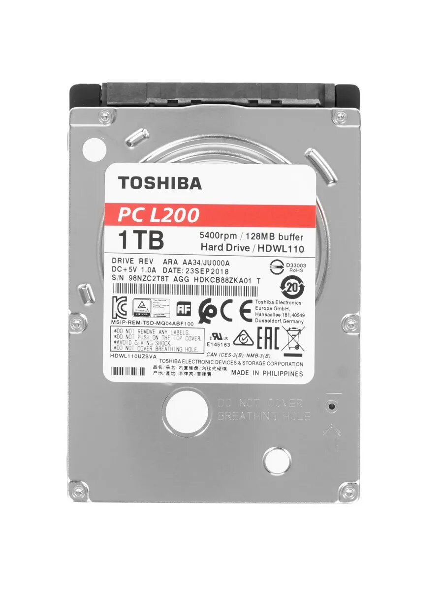 Жесткий диск 1TB L200 Slim (HDWL110UZSVA/HDKCB88ZKA01T)