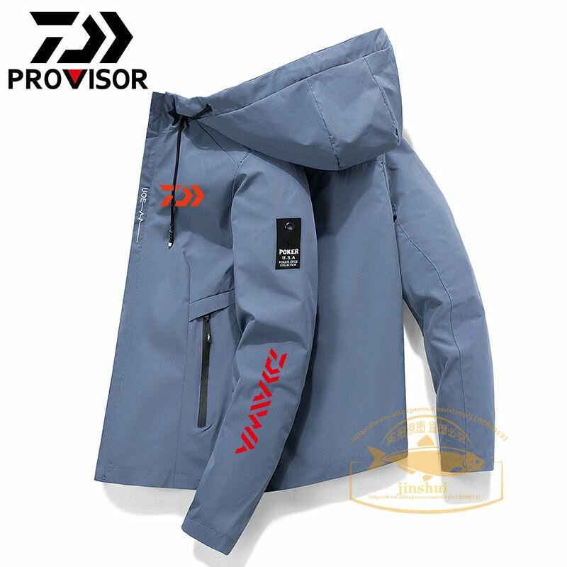 Мужская походная куртка daiwa, для отдыха, рыбалки, 2024/рыболовная куртка с капюшоном