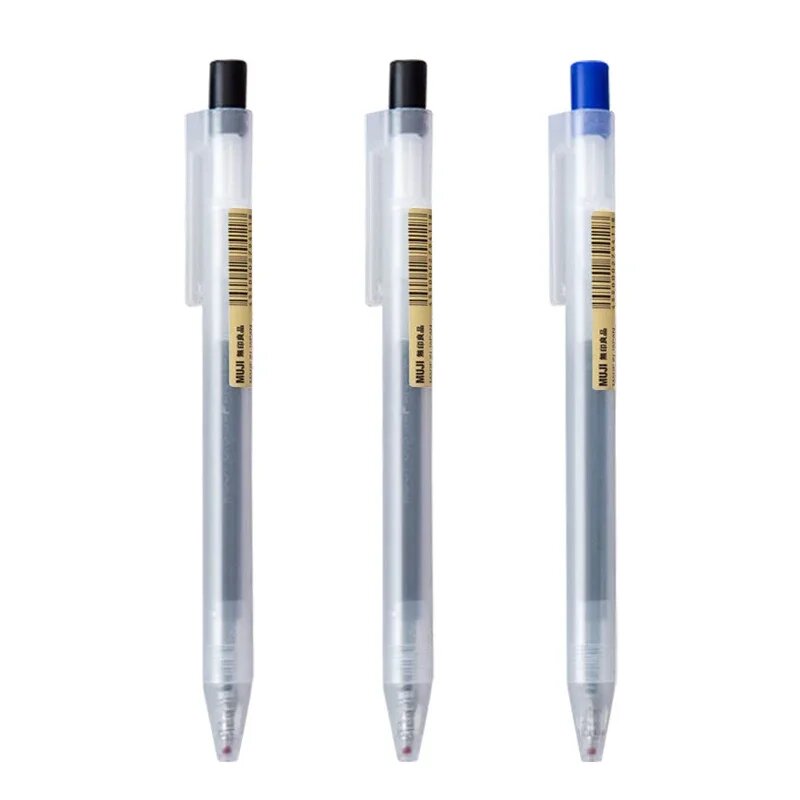 Гелевая ручка MUJI 0,5 мм, 3 шт, Цвет: 3 PCS E