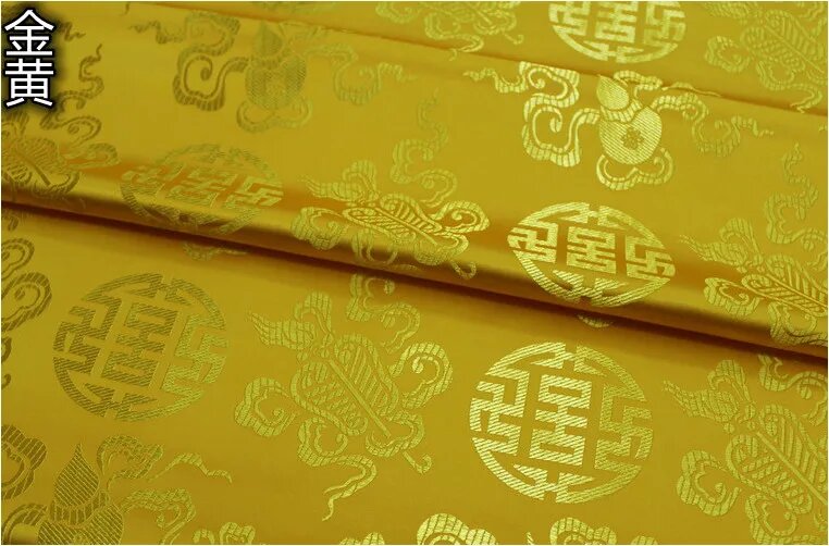 Парча ZHONGYIJIATIMELY, вискоза+полиэстер, 1 шт. golden