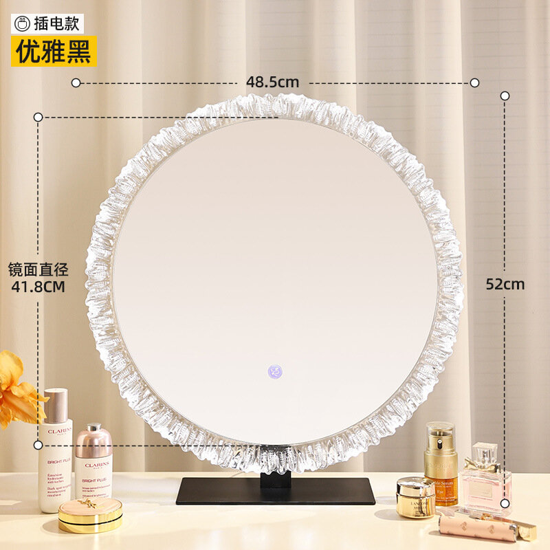 Зеркало для макияжа SG, популярное, легкая роскошь, акриловое, с LED-подсветкой, высококачественное зеркало для туалетного столика, зеркало неправильной формы, настольное зеркало с подсветкой