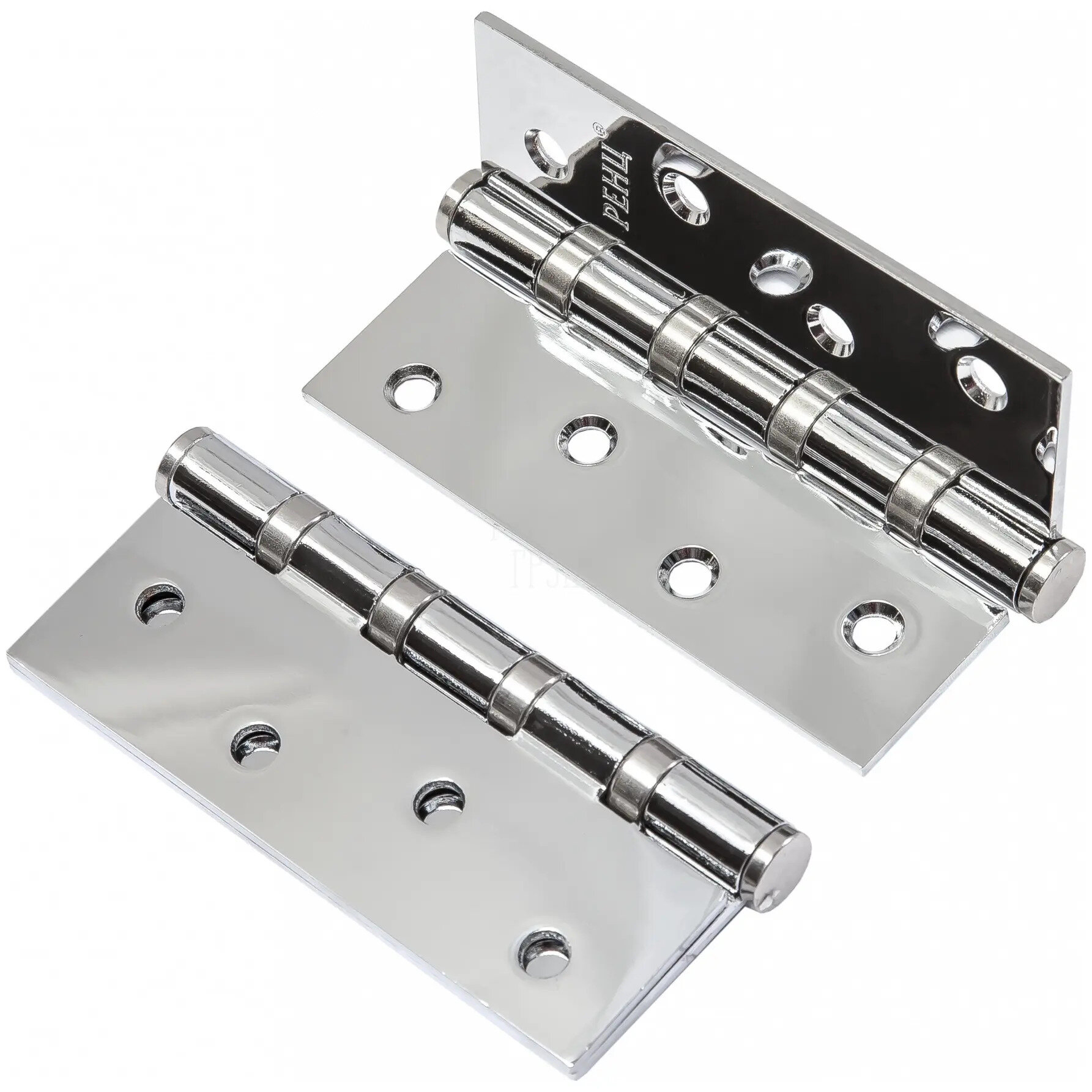 Петля стальная Renz (Ренц) 100x75x25 4 подшипника б/колп. IN100-4BB FH хром блестящий