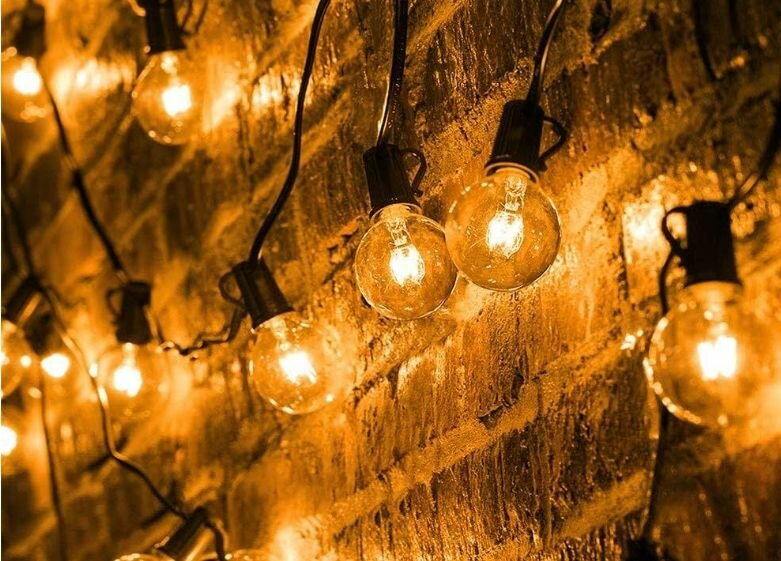 Ретро электрогирлянда уличная 15м 25 ламп
