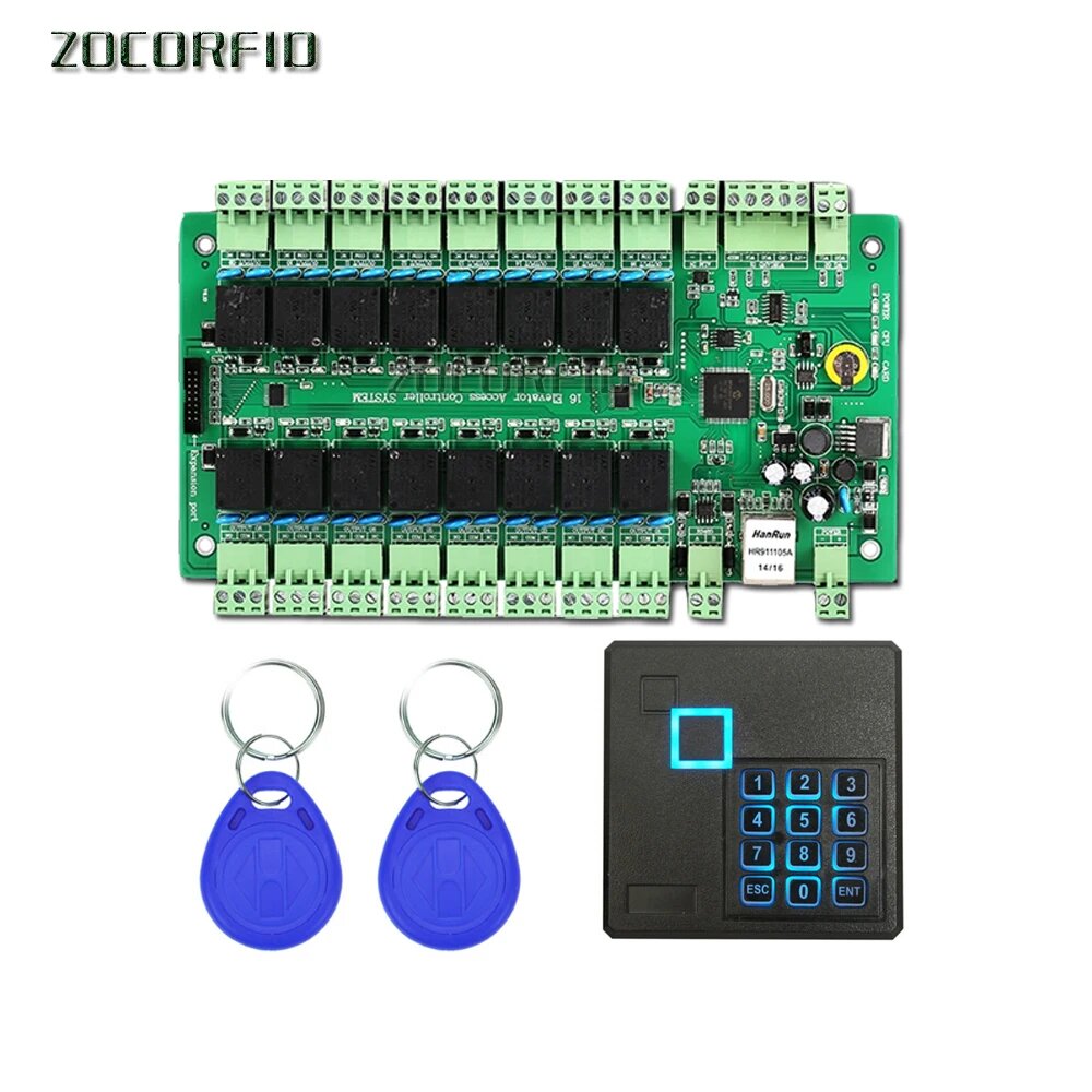 DIY 125KHZ TCP/IP 16 Floors passowrd&RFID Elevator Access Control Board Lift Controller System free software
