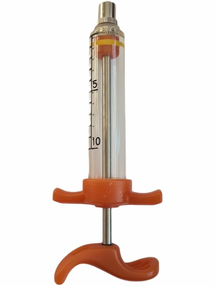 Нейлоновый шприц с упором для пальцев 10 мл.