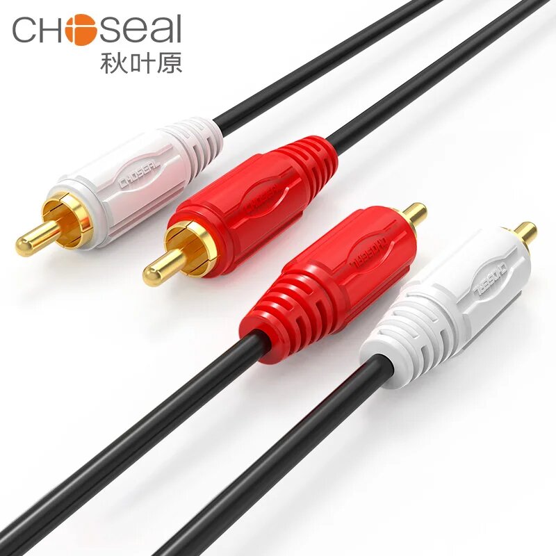 CHOSEAL Аудиокабель 2RCA-2RCA, 0.5m