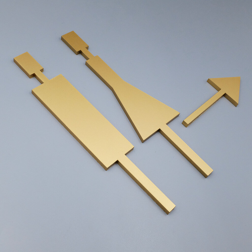 3D креативная персонализированная табличка для двери туалета, знак идентификации мужского и женского туалета, индикатор туалета, указатель направления для торгового центра и отеля