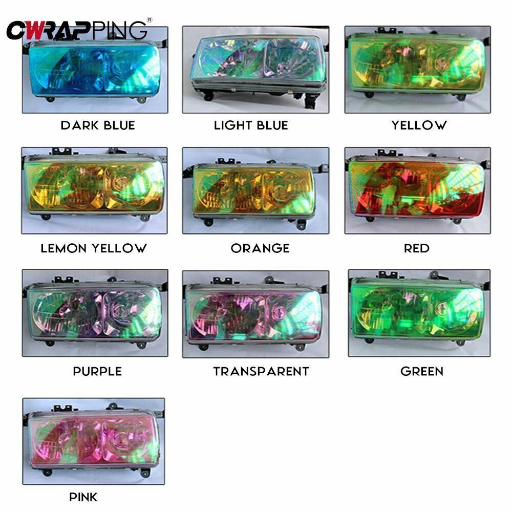 Пленка-хамелеон для автомобильных фар ПВХ, фиолетовая, 30х100см, 3 шт.