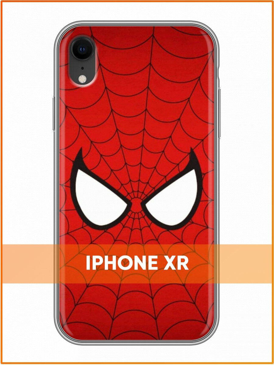 Чехол для Iphone Xr с принтом Глаза Человека Паука (Айфон Xr)