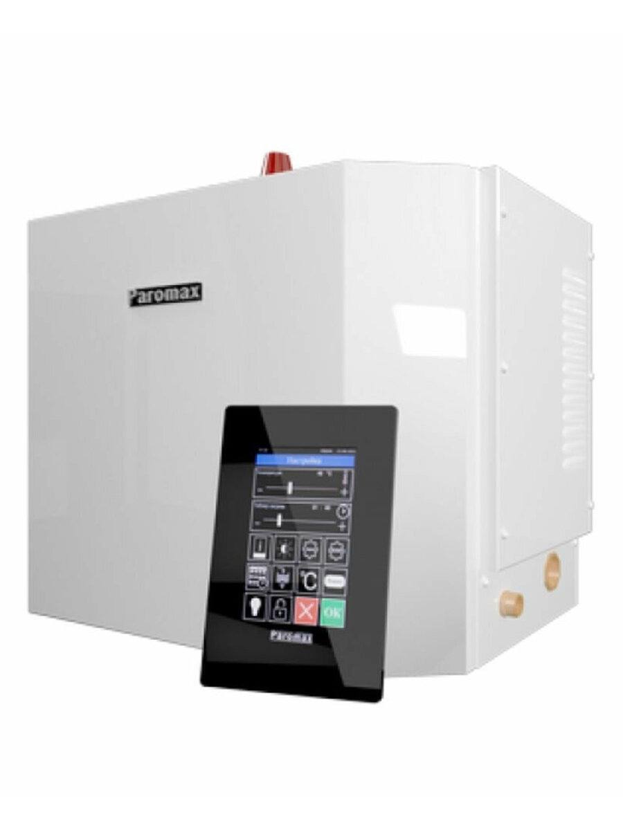 Парогенератор для хамама Паромакс NEO MAX STYLE 18 кВт с сенсорной панелью управления 7″