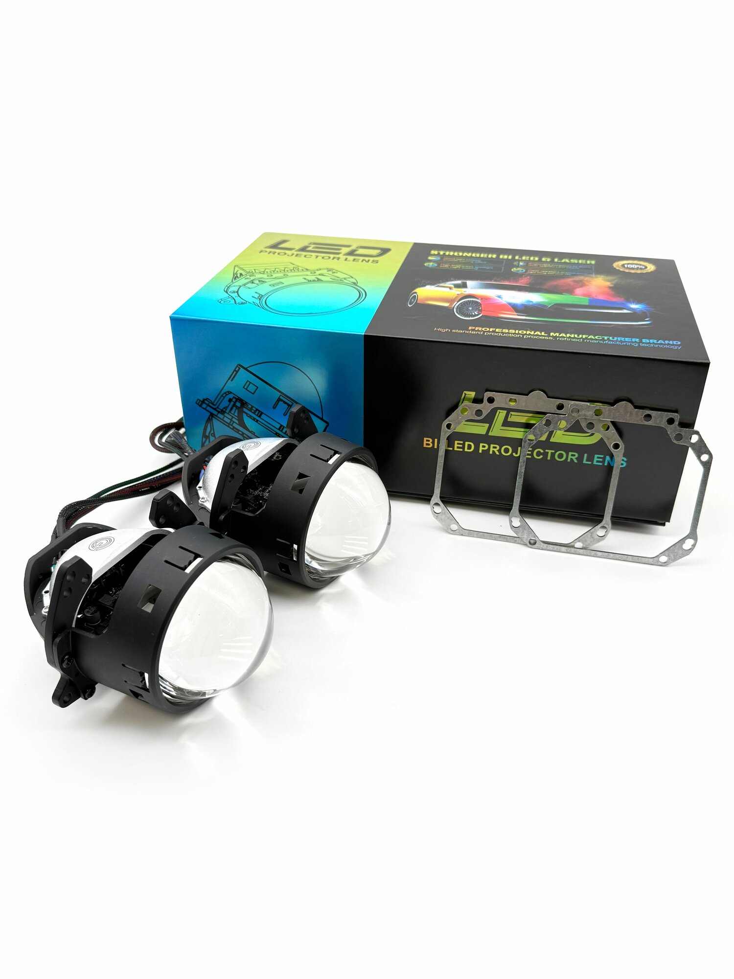 Светодиодные билед модули GQ L8D на Ford Galaxy 2000-2015 / Линзы bi-led gq L8D для Форд Галакси