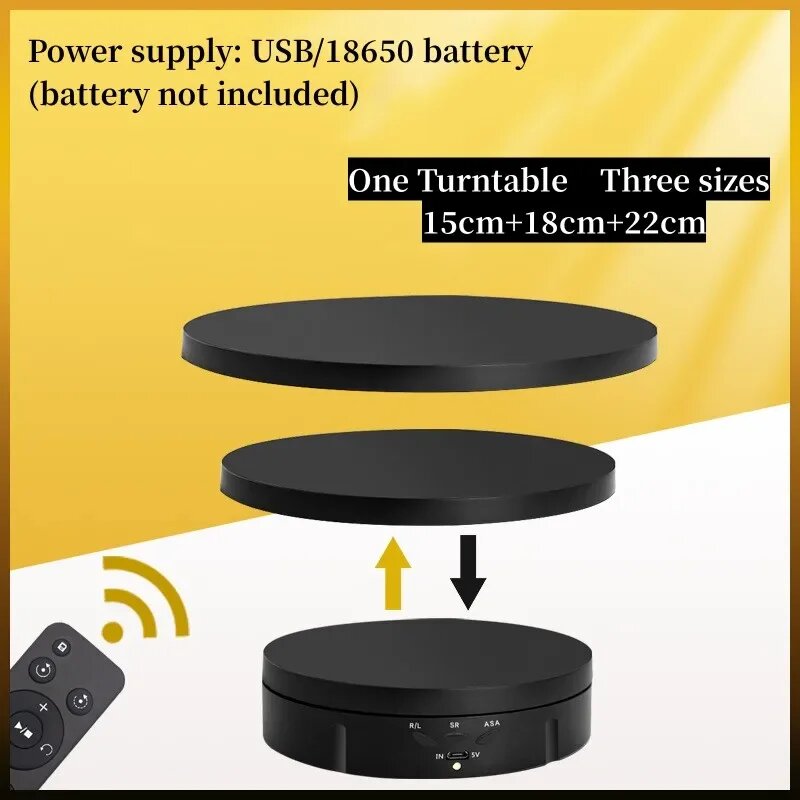 Пластиковая поворотная платформа для съёмки 3-в-1 3-IN-1 black
