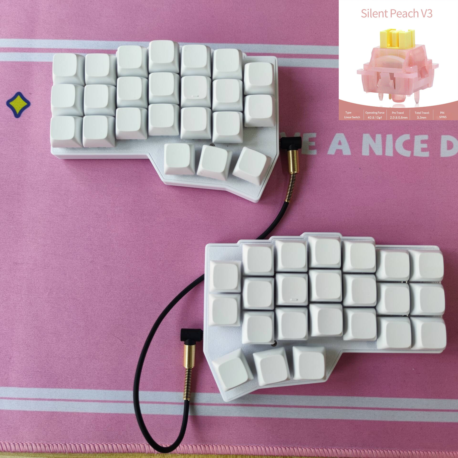 Corne V4 Проводная Раздельная Клавиатура С Горячей Заменой Rgb Эргономичная Клавиатура