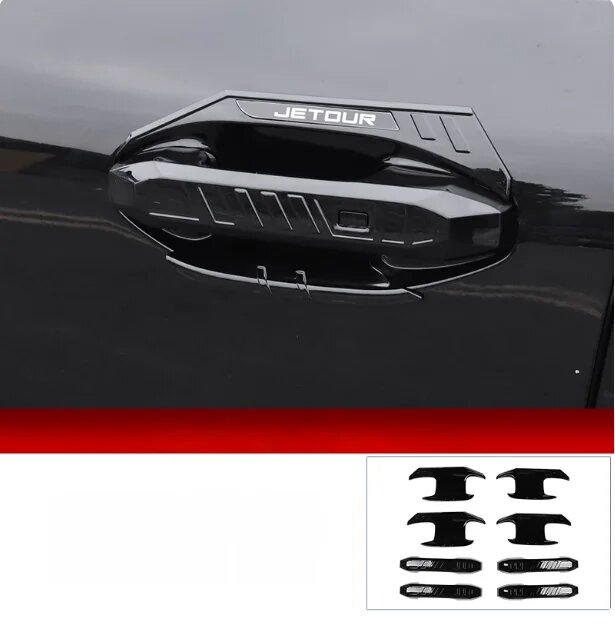 Защитный чехол для ручки дверной чаши автомобиля, подходит для JETOUR Shanhai T1 Matte Black ALL SET
