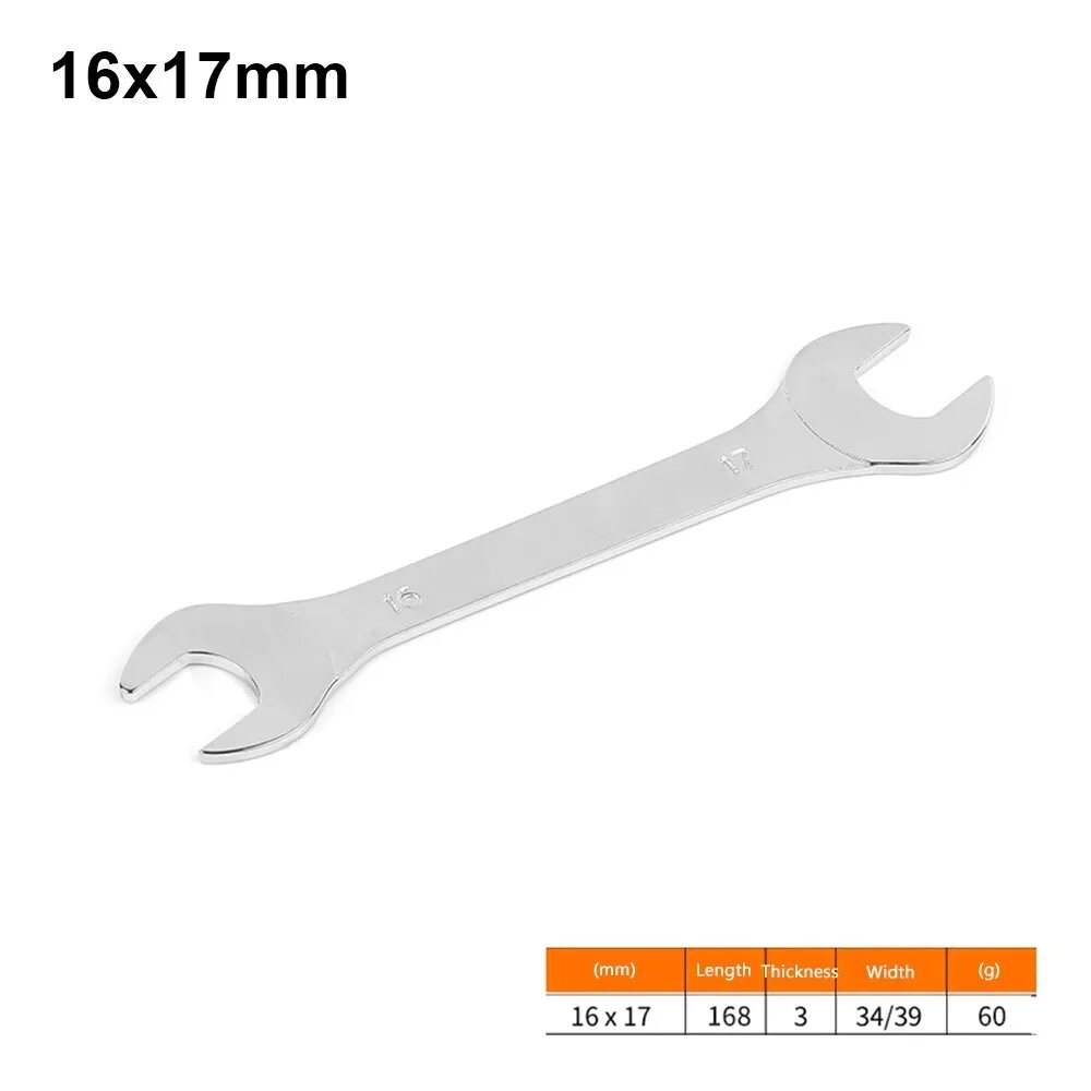 Стальной фиксированный гаечный ключ Hi-Spec 6-32 мм 16x17mm