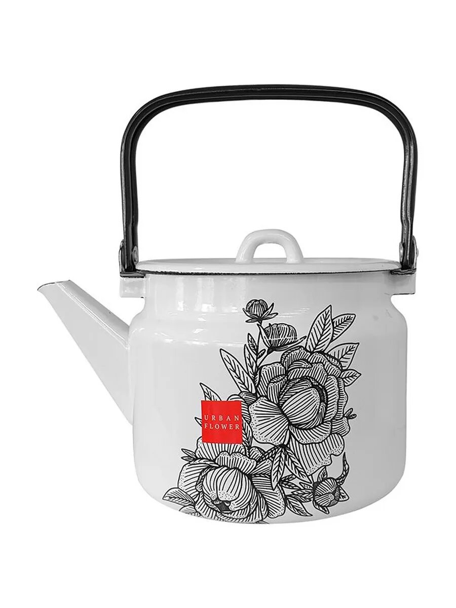 Чайник для плиты Лысьвенские эмали Urban flower, эмалированный, 2 л