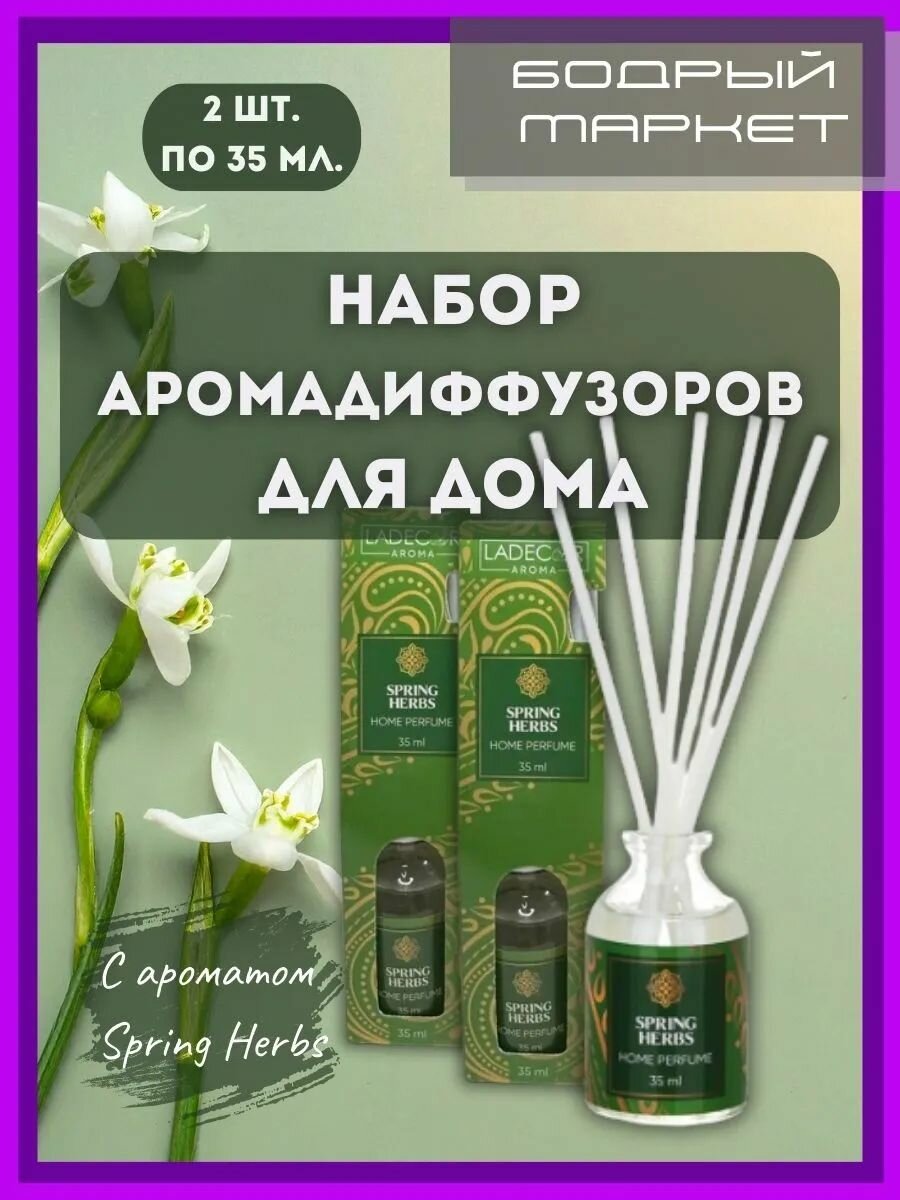 Аромадиффузор для дома Spring herbs 2 шт. по 35 мл.