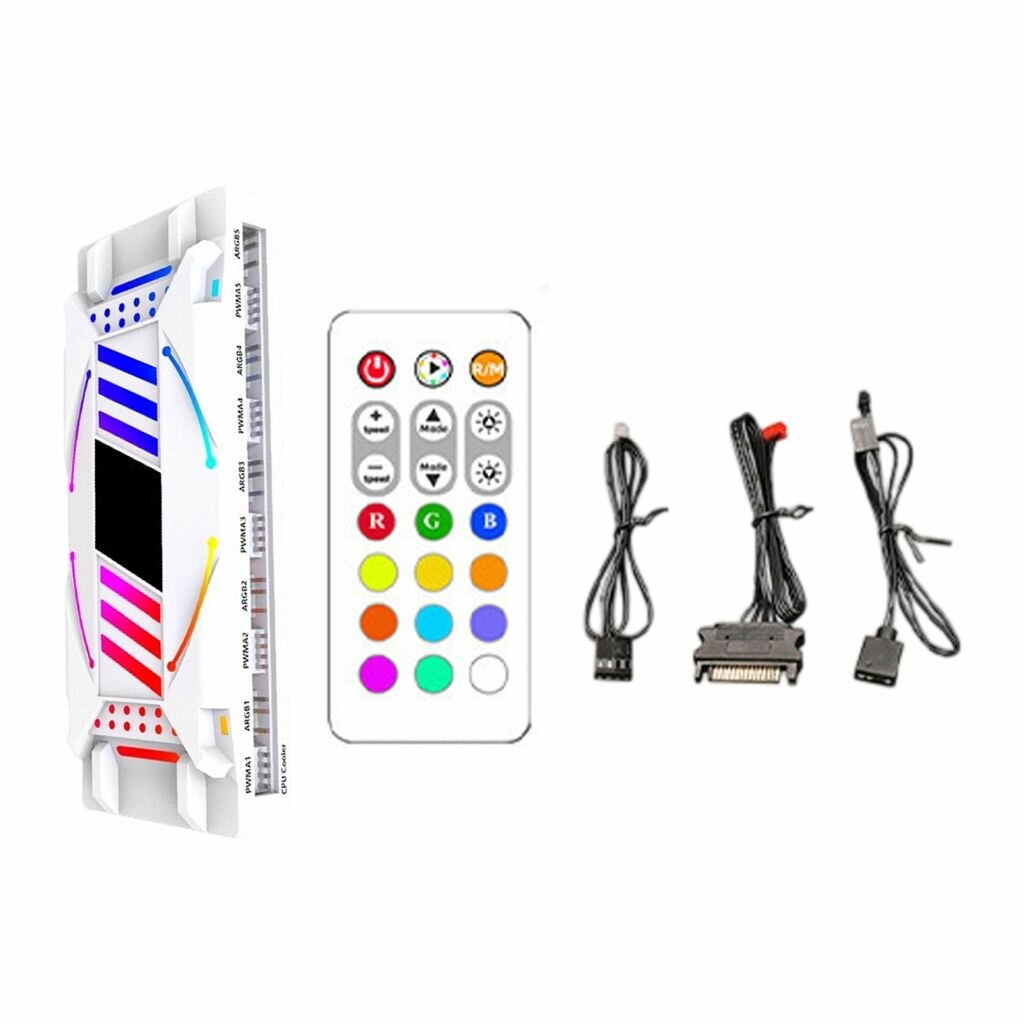 5V3-контактный контроллер вентилятора ARGB корпус вентилятора-белый-Контроллер