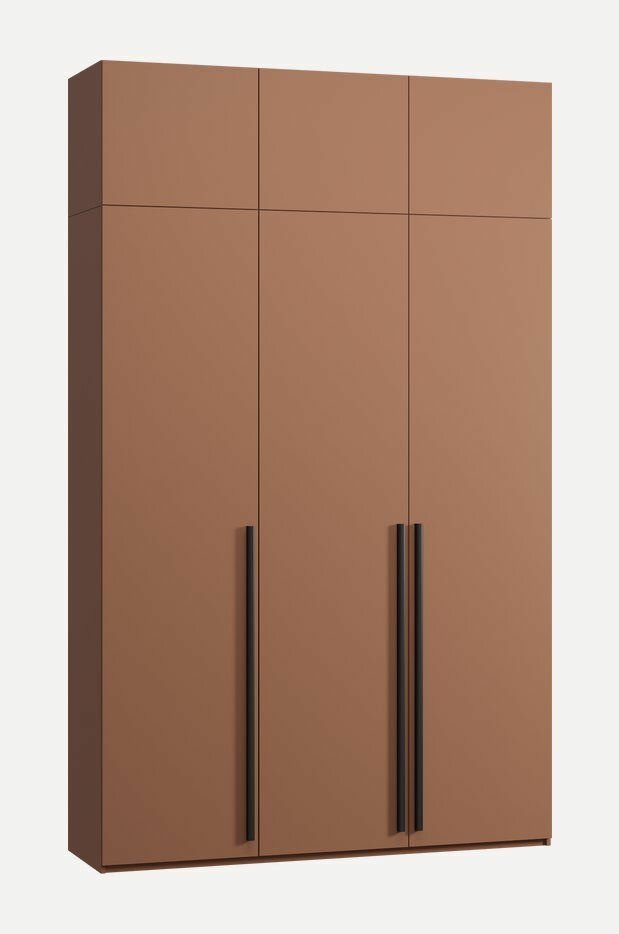 Распашной шкаф для одежды Divan.ru Кимбол-3.1-170-280 Терракотовый, 280х50х170 см, оранжевый, 3 двери