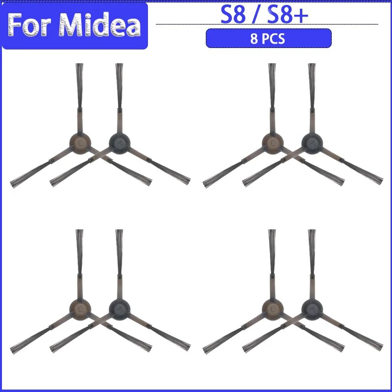 Щетки боковые для Midea S8/S8+ (8 шт, темно-синий)
