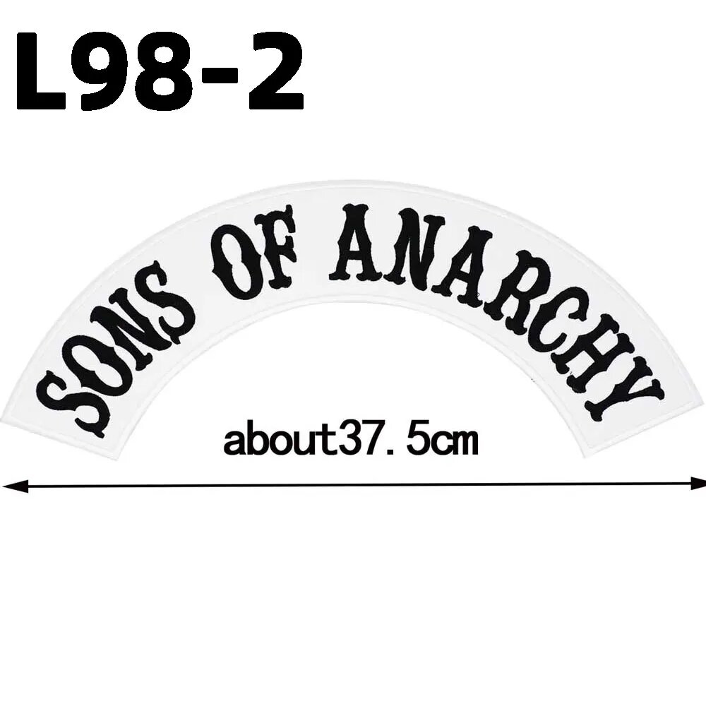 Нашивка Sons of Anarchy Черный, L98-2 iron on