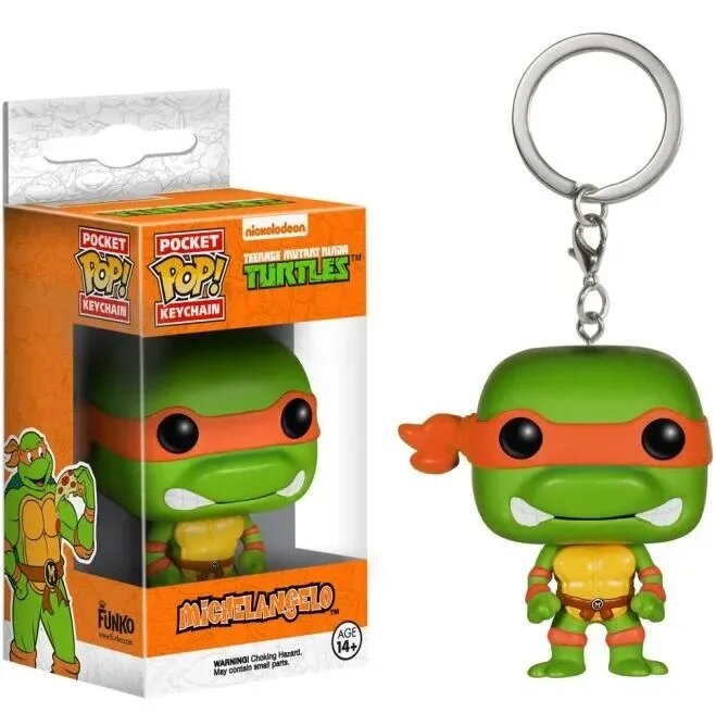 Funko Pop брелок Черепашки Ниндзя, Леонардо, Цвет: 4