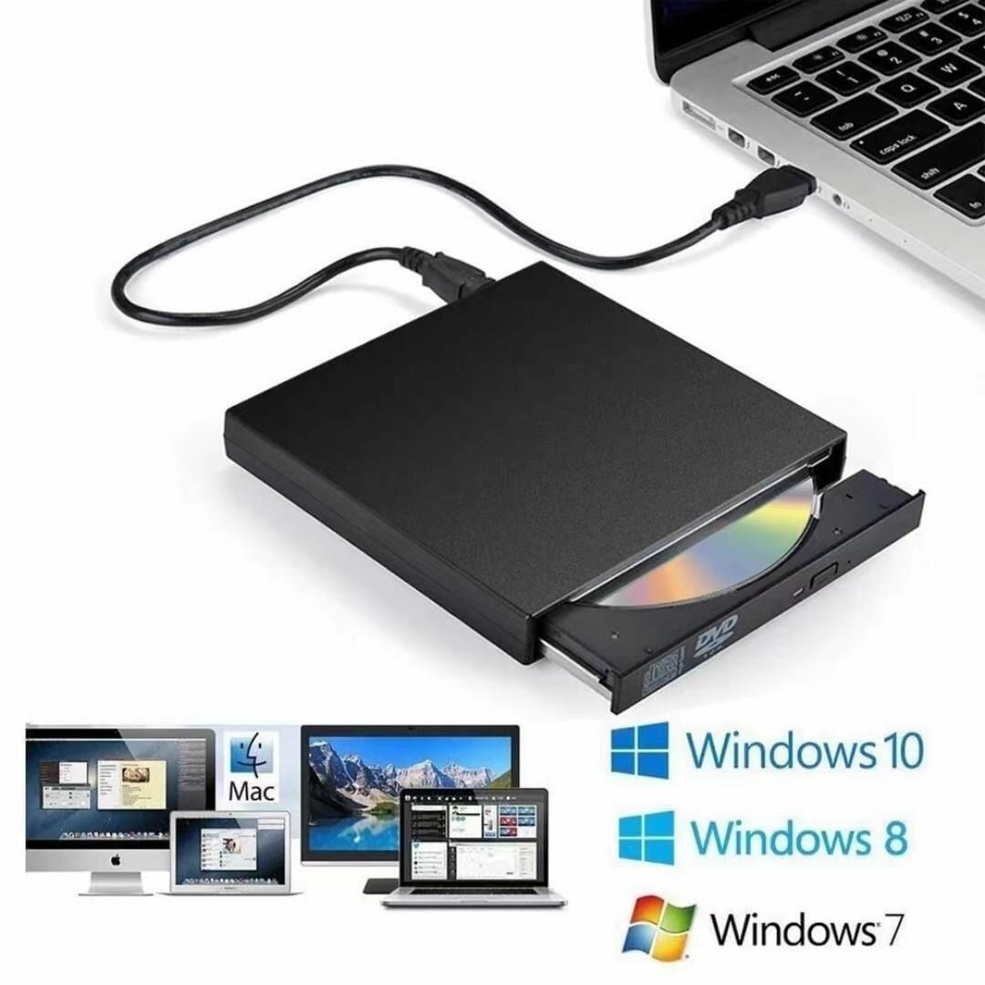 Внешний дисковод CD/DVD/VCD - USB 2.0 - с записью и чтением, оптический привод для ноутбука, компьютера