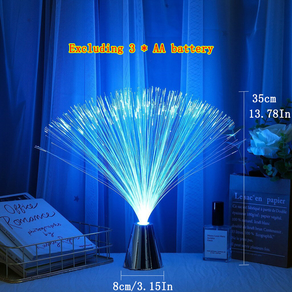 Лампа оптоволоконная с подсветкой базы Colorful luminous base для детей небо звездка свет для помещений атмосферная лампа кросс-граничная торговля столовая игрушка декоративная лампа (Полностью светопропускающая база usb батарейка двойное назначение)