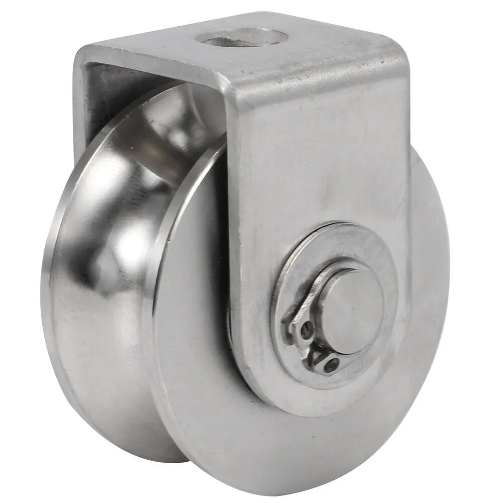 2-дюймовые роликовые подшипники с U-образной канавкой, съемные колеса шкива, усиленные, с канавками для перемещения и обработки материалов