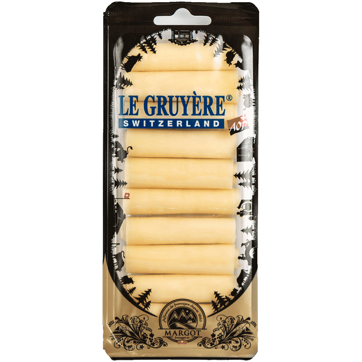 Сыр Margot Fromages Gruyere AOC 49% твердый рулетики 100 г