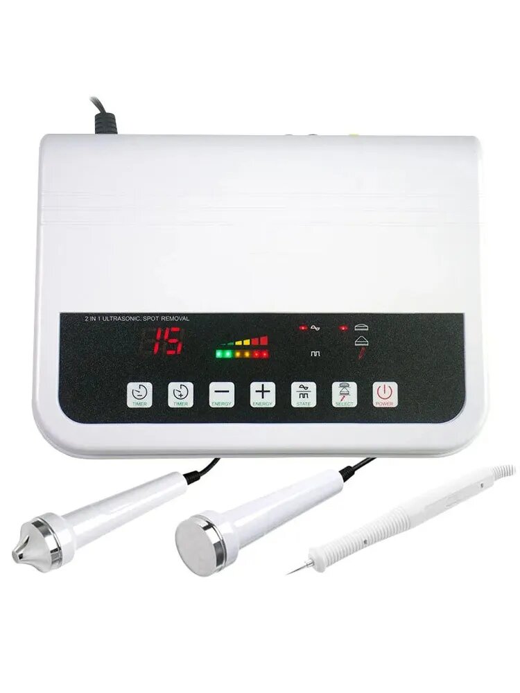 Косметологический комбайн для ультразвуковой чистки лица и удаления пятен, белый