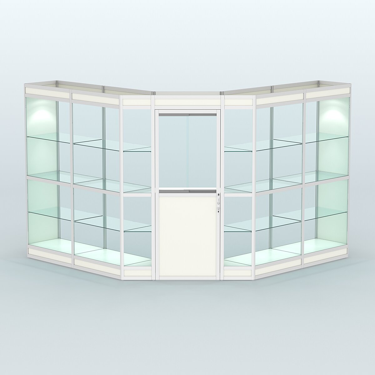 Павильон из профиля угловой №7в (9 кв. м), Белый