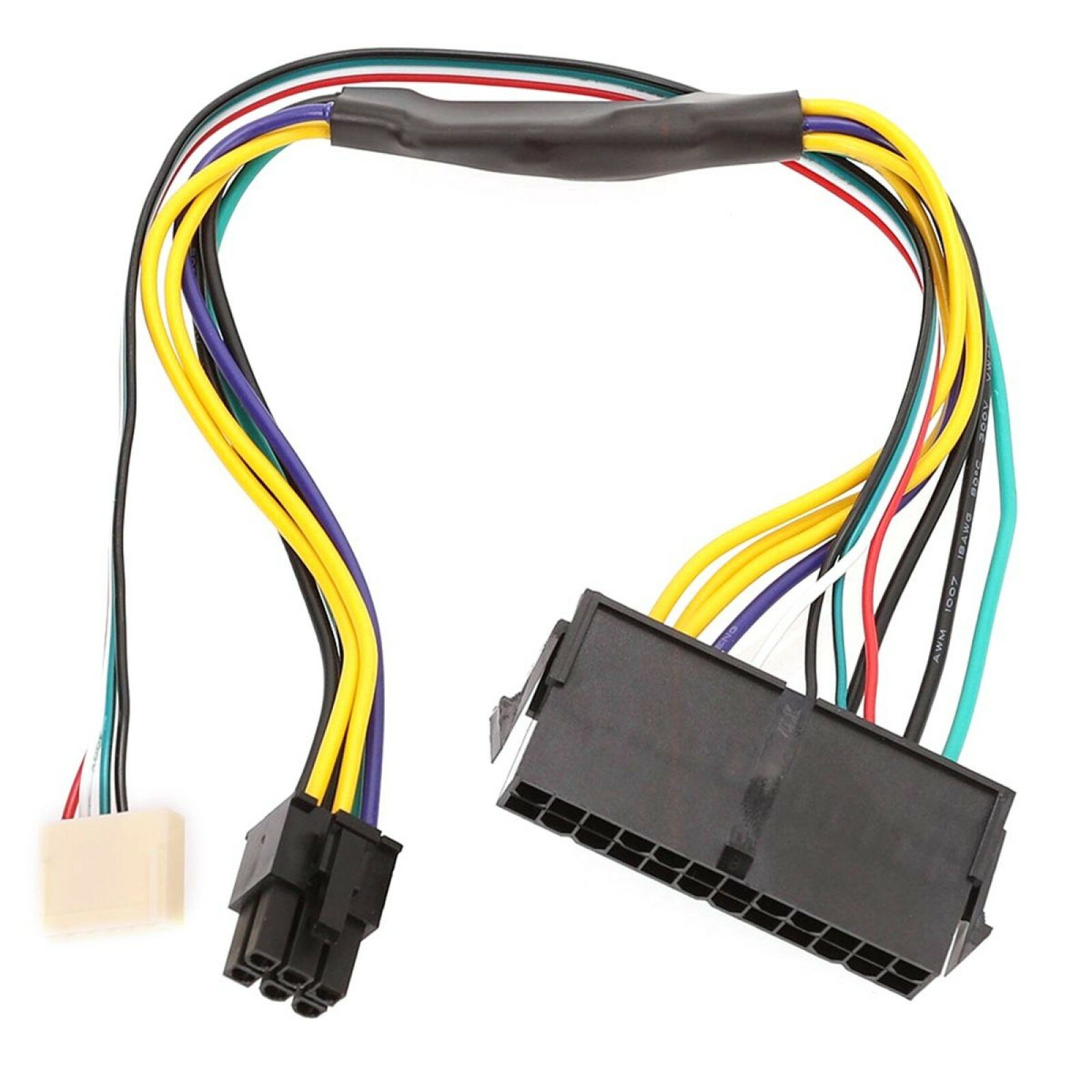 Кабель-адаптер MyPads 4-pin→8-pin для подключения блока питания к материнской плате ATX HP Z230, черный