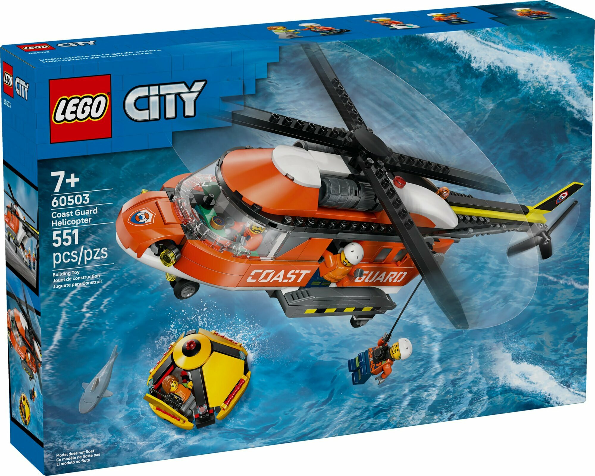 Конструктор LEGO City 60503 Вертолет береговой охраны, 551 дет.