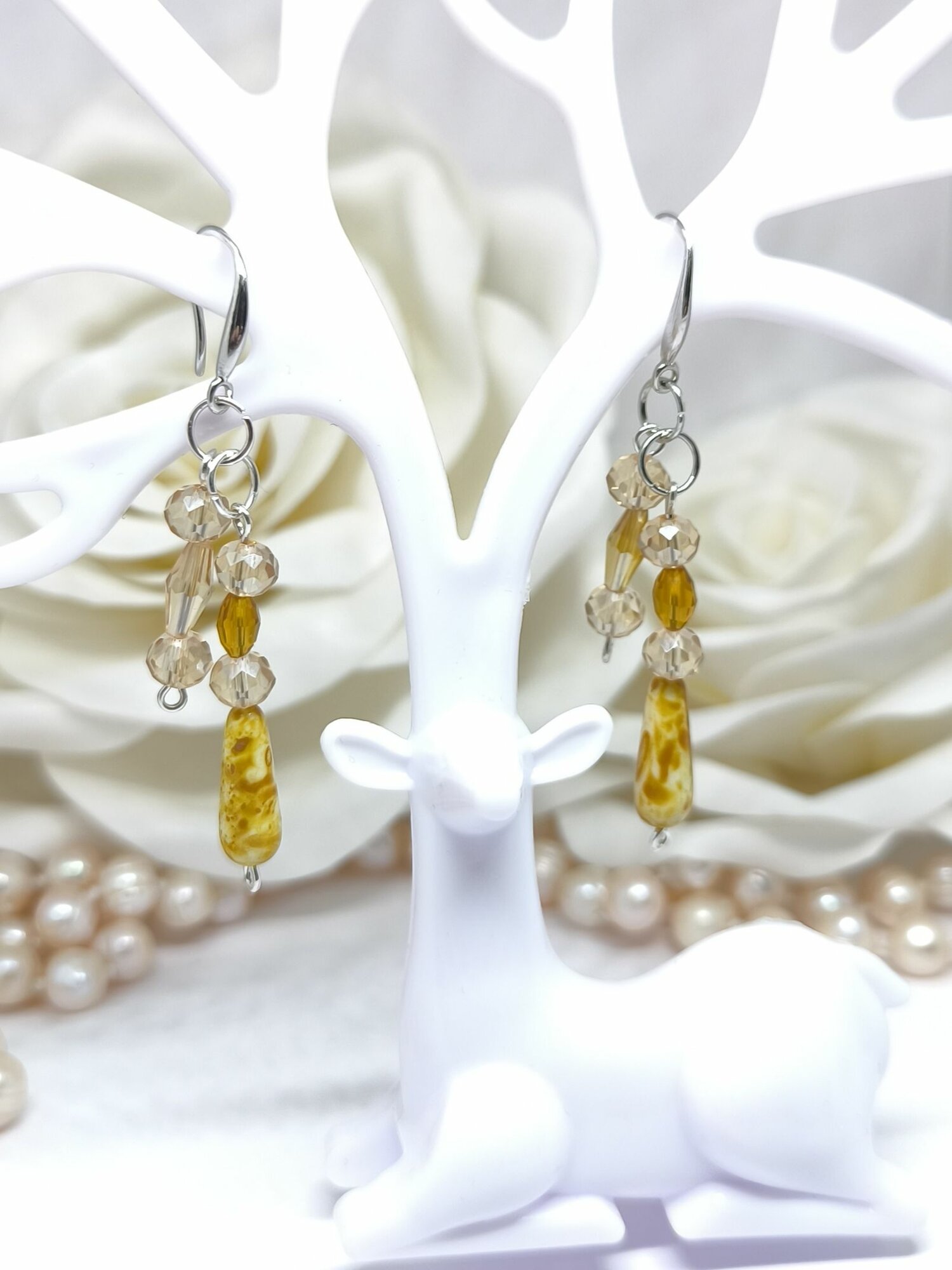 Серьги, стекло