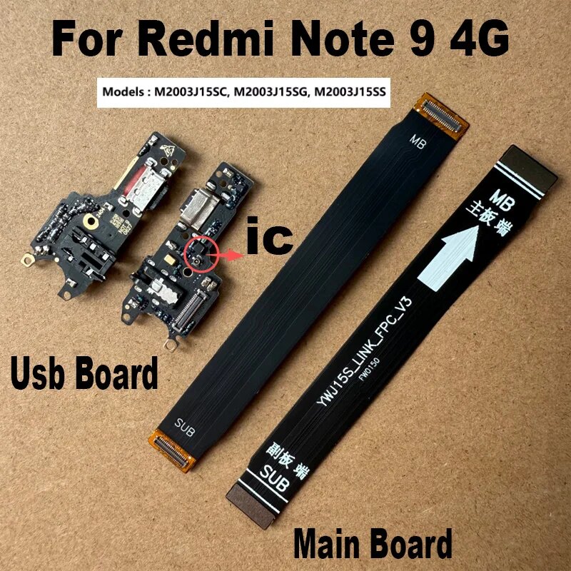 USB плата для Xiaomi Redmi Note 9 4G, Color: 2 TOHTHER