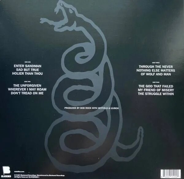 Виниловая пластинка Metallica - Metallica, 2LP 180G (USA) The Black Album