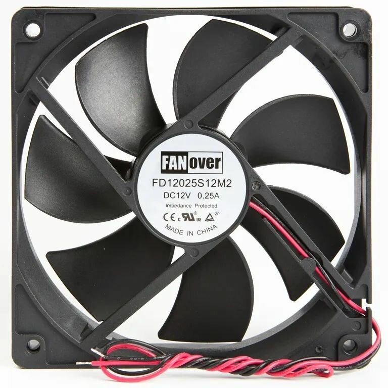Вентилятор 120х120х25 мм 12В FD12025S12M2 DC (скольжения) FANOVER