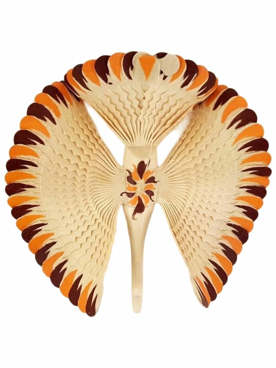 Щепная птица счастья цветная(15 см.)-3, ручная работа