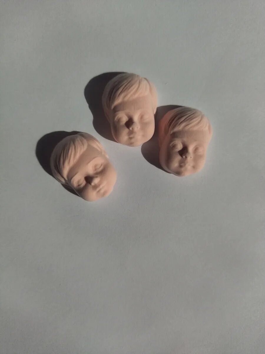 Набор лиц для ватной игрушки - 3 шт.