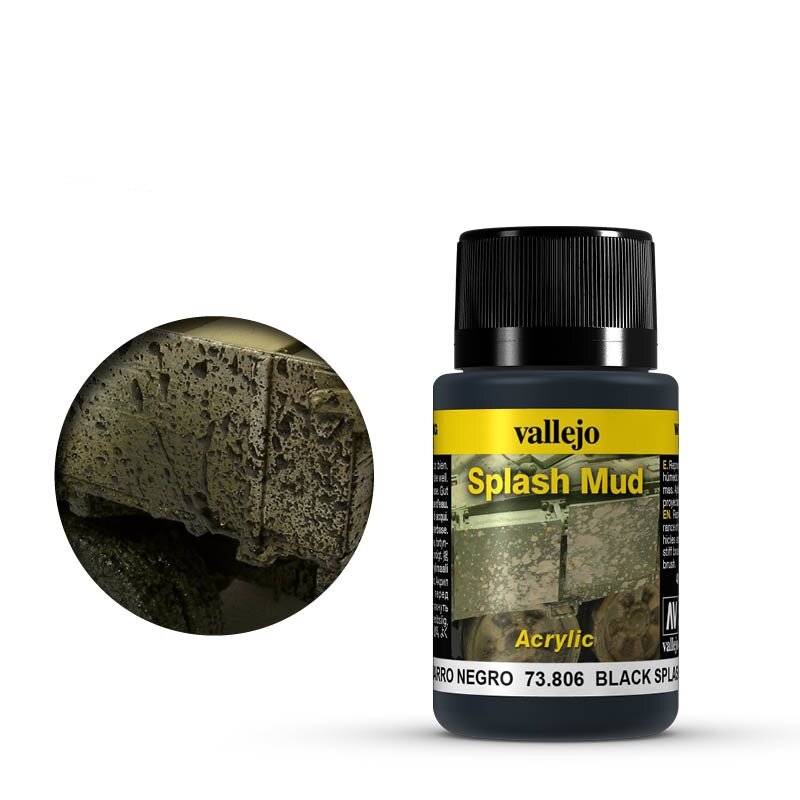 Аксессуар для Warhammer Vallejo Краска Vallejo Splash Mud: Black 73.806 (40 мл)