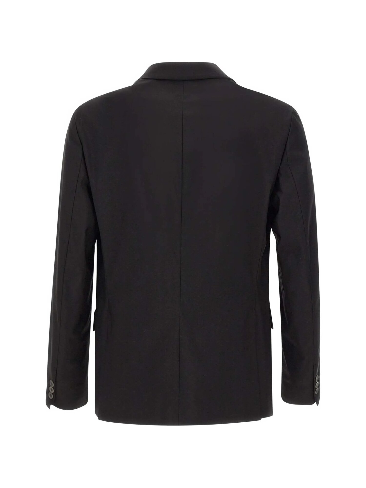 Пиджак Paolo Pecora Double-breasted flap pocket blazer, размер 44, black/black — фото 1