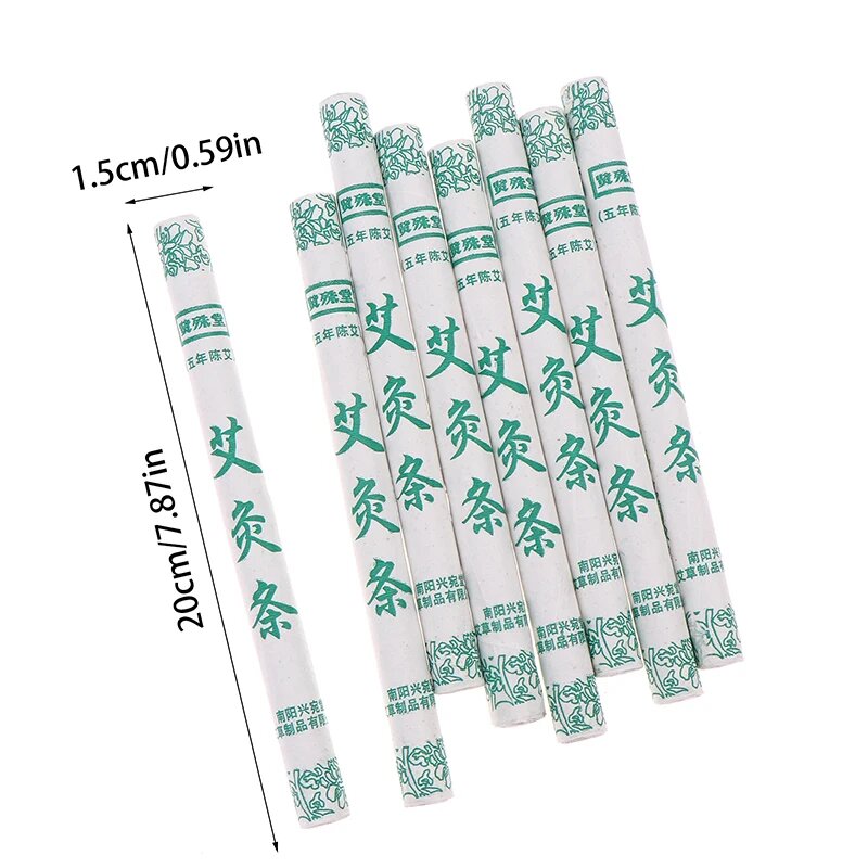 10 шт./упак. Мокса-роллы из чистого полынного волокна, традиционная китайская терапия, лечебные травы, палочки для моксотерапии, инструмент для согревания меридианов