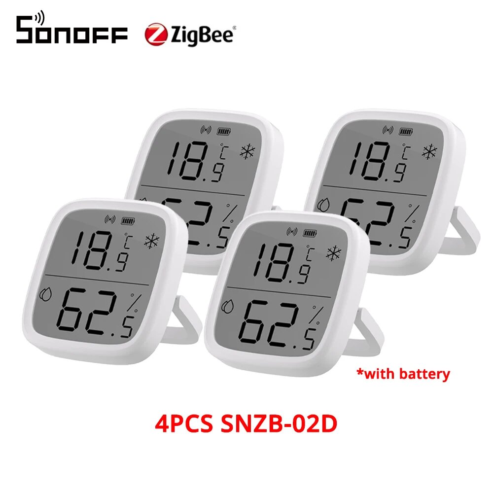 SONOFF SNZB-02D белый датчик температуры и влажности 4PCS