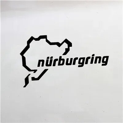 Наклейка Nurburgring черная 17x11.3см