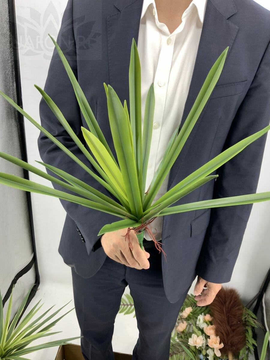 Листья драцены искусственные премиум для декора интерьера в кашпо фитостены 40 см